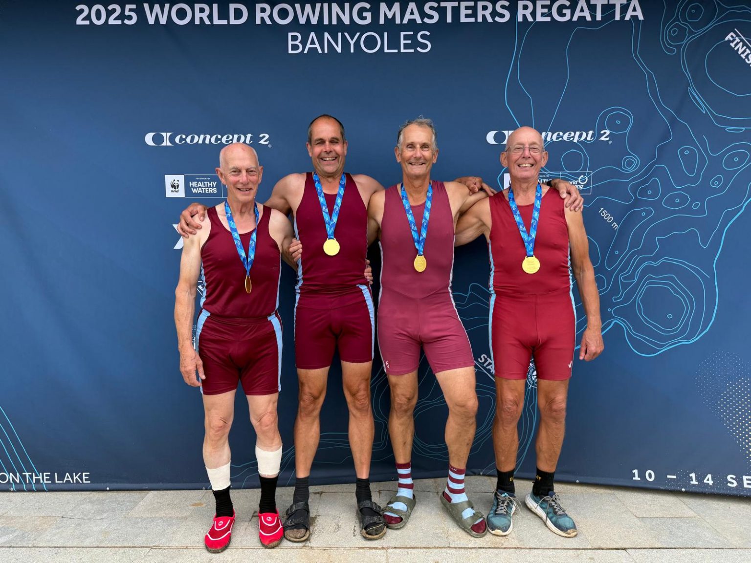 Triple Gold at World Masters 25 – Tees Rowing Club